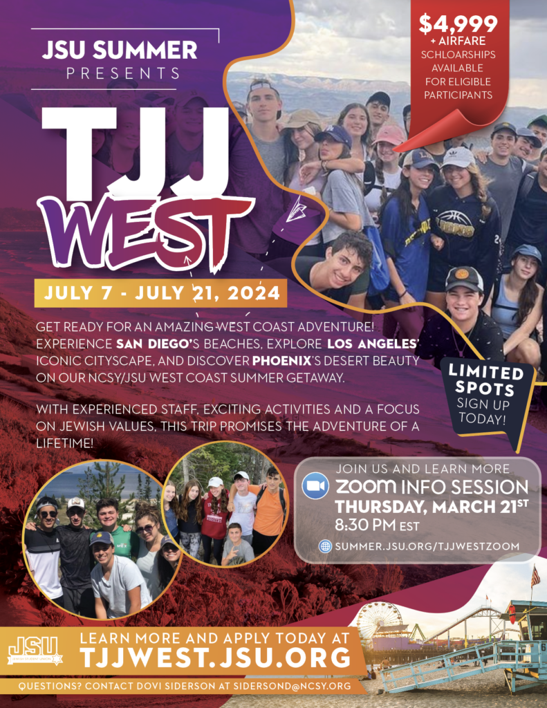 TJJ West Zoom - NCSY Summer